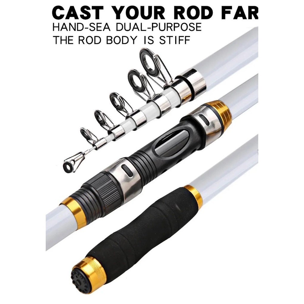 New Portable Telescopic Sea Fishing Rod Distance Throwing 2.1M-3.6M ...