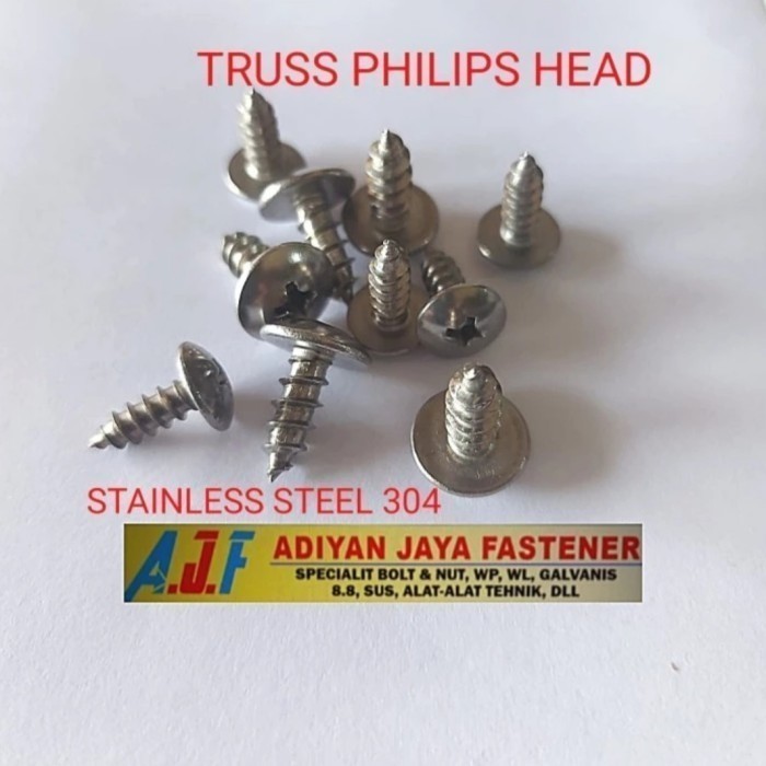 Jt SCREWS / TSAT SCREWS / TRUSS PHILIPS HEAD 5x30 / 10X11/4 INCHI SS ...