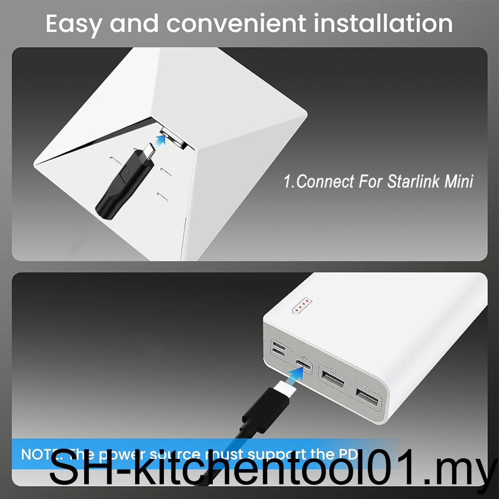 *3pcs ABS USB C Adapter For Type DC Starlink C 3piece Adapter Power ...