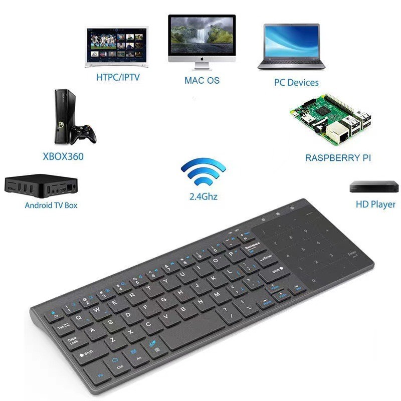 [2025 Ada Stok] Mini 2.4G USB Bluetooth Wayarles dengan Pad Sentuh ...