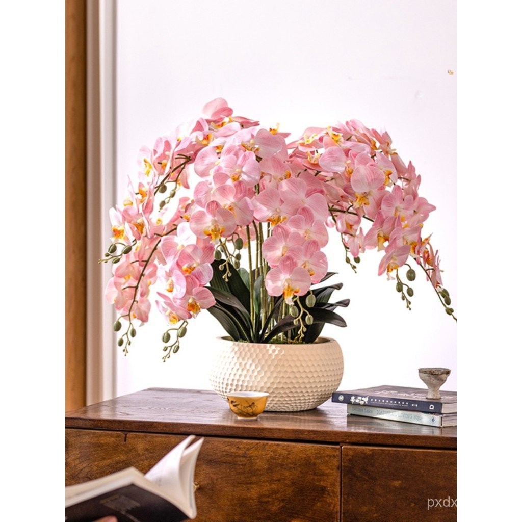 Set Gubahan Bunga Orkid Rama-rama Buatan untuk Ruang Tamu Meja Makan ...