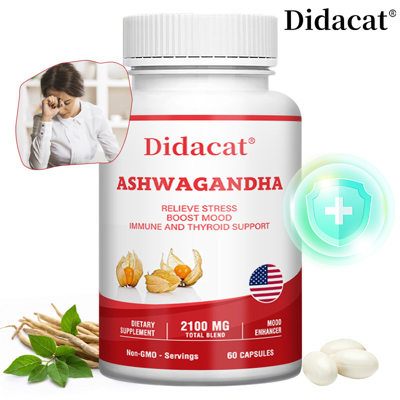 Didacat Ashwagandha Supplement Supports Thyroid Health, Supports Stress ...