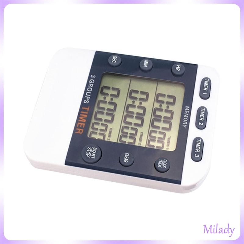 Milady Pocket Timer Cooking Timer 3 Channel Simultaneous Timing Count ...