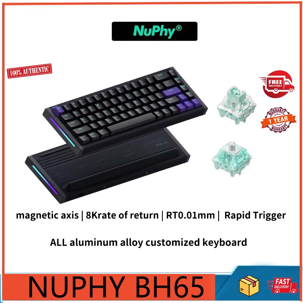 NuPhy BH65 Aluminum alloy game magnetic axis keyboard, 8k return rate ...