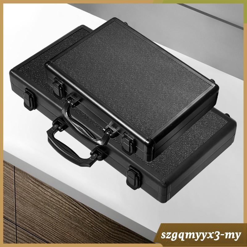 [ Aluminum Carrying Case Display Bin Rectangular EVA Lining Briefcase ...