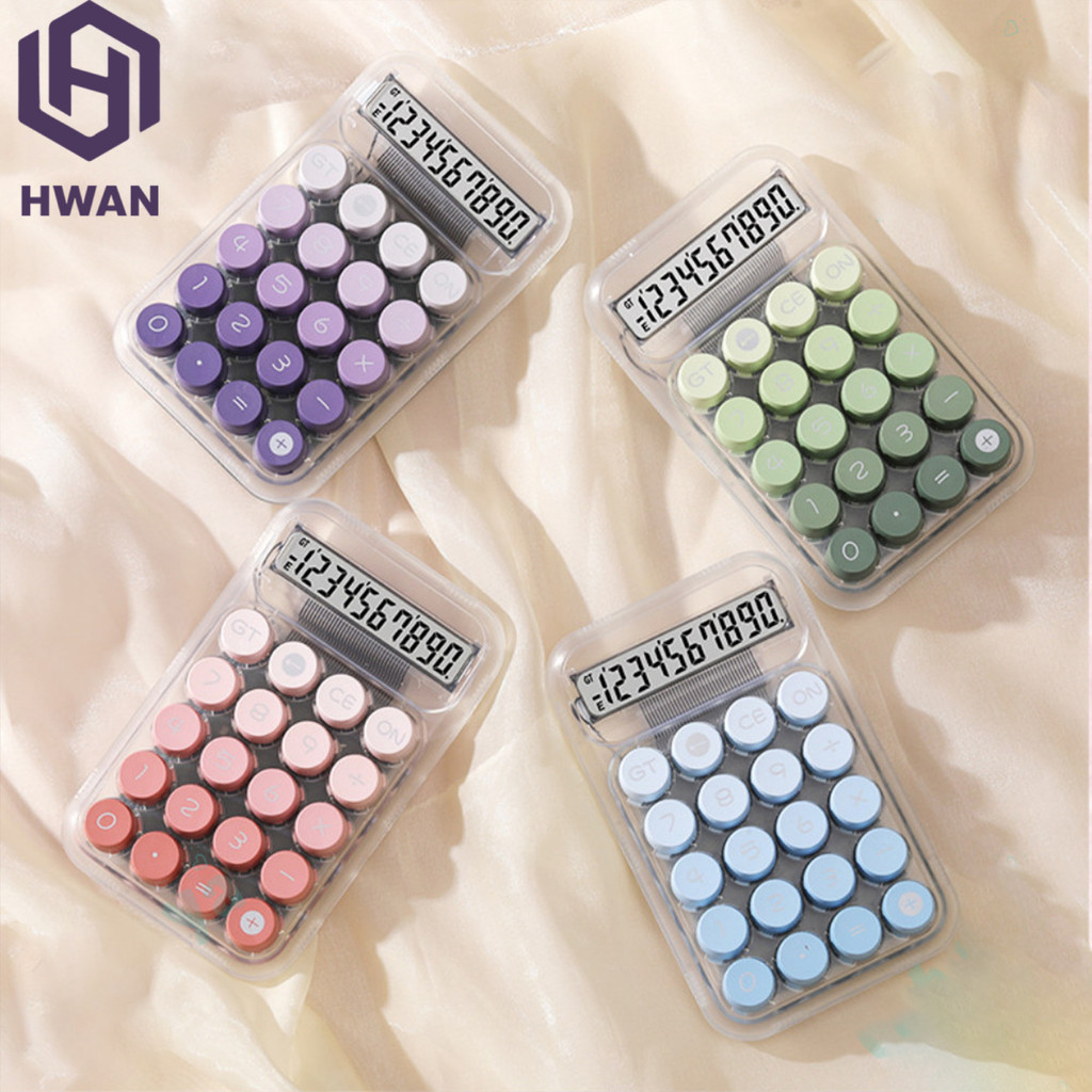 Cute Candy Mechanical Calculator Pastel Colour School Office Portable ...