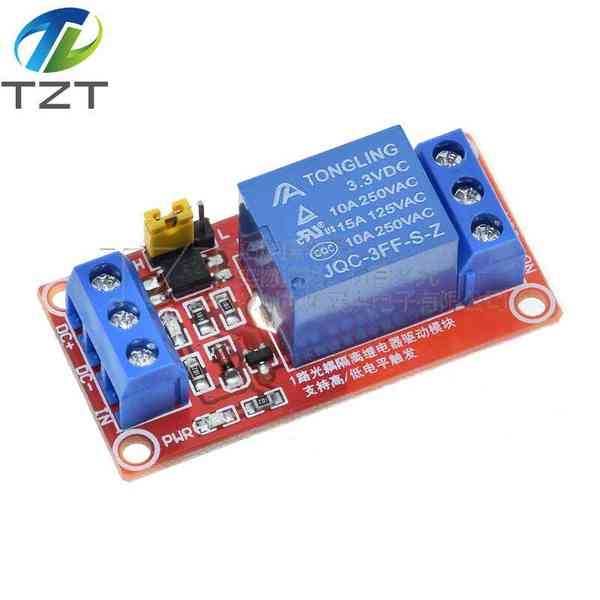 1 Channel 3.3V Relay Driver Module with Optocoupler Isolation Support High Low Level Trigger ...