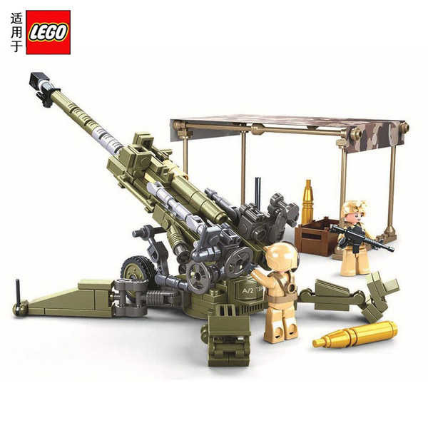 Sesuai untuk batu bata Lego Perang Dunia II anti-tangki Howitzers M777 ...