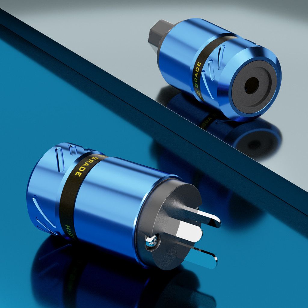 HIFI phosphor copper EU/US/AU Power Plug Rhodium IEC C15 Connector AC ...