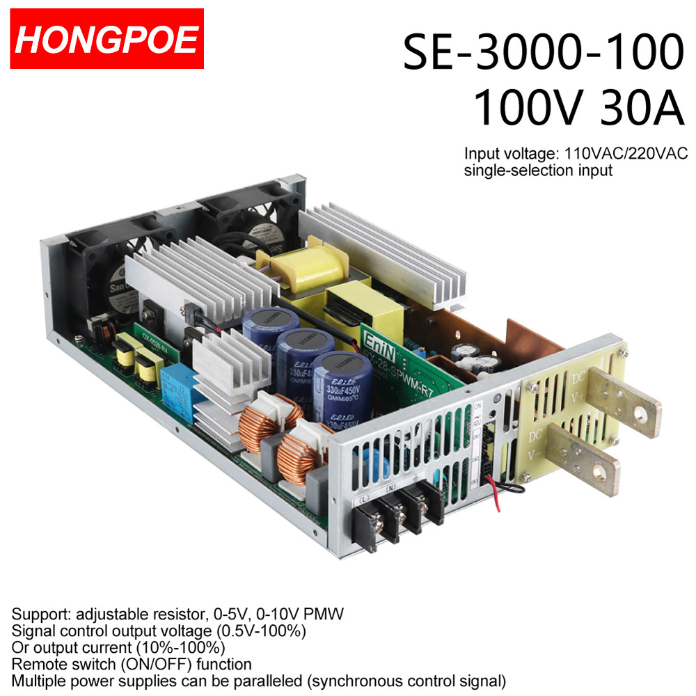 3000W 100V Power Supply 0-100V Adjustable Power 100VDC AC-DC 0-5V ...
