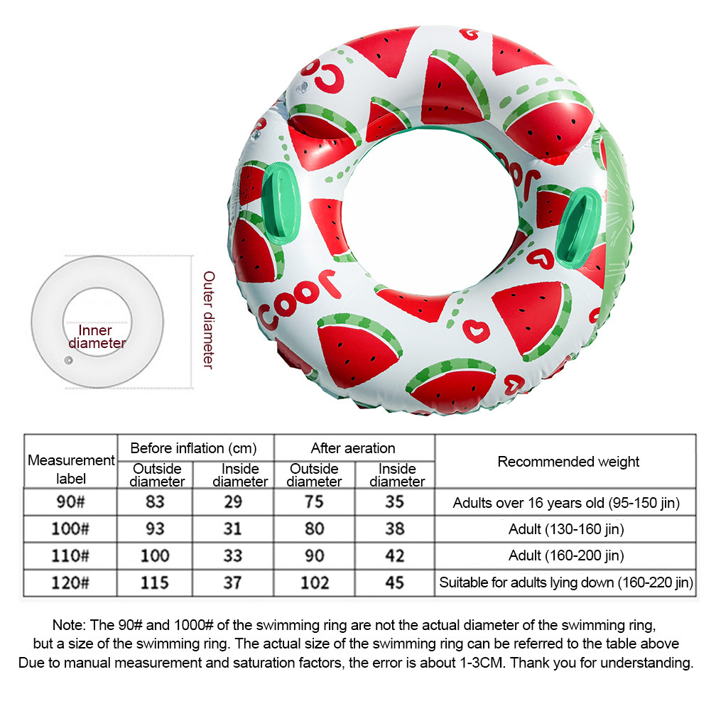 Inflatable Swim Ring PVC Pool Floats Leakproof Striped Pool Rings for ...