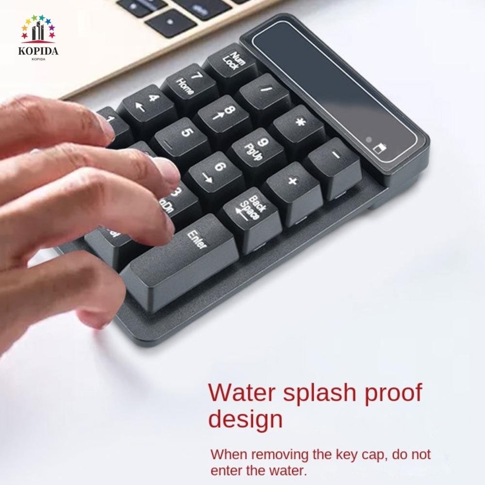 WILLIS 2.4G Wireless Numeric Keyboard, 19 Keys Mechanical Feel Computer ...