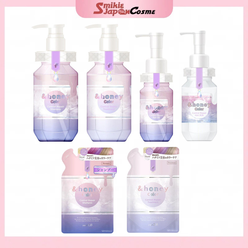 &honey Control Repair Shampoo 440ml Treatment 445g Hair Oil 100ml Hair Milk Hair Color Made in ...
