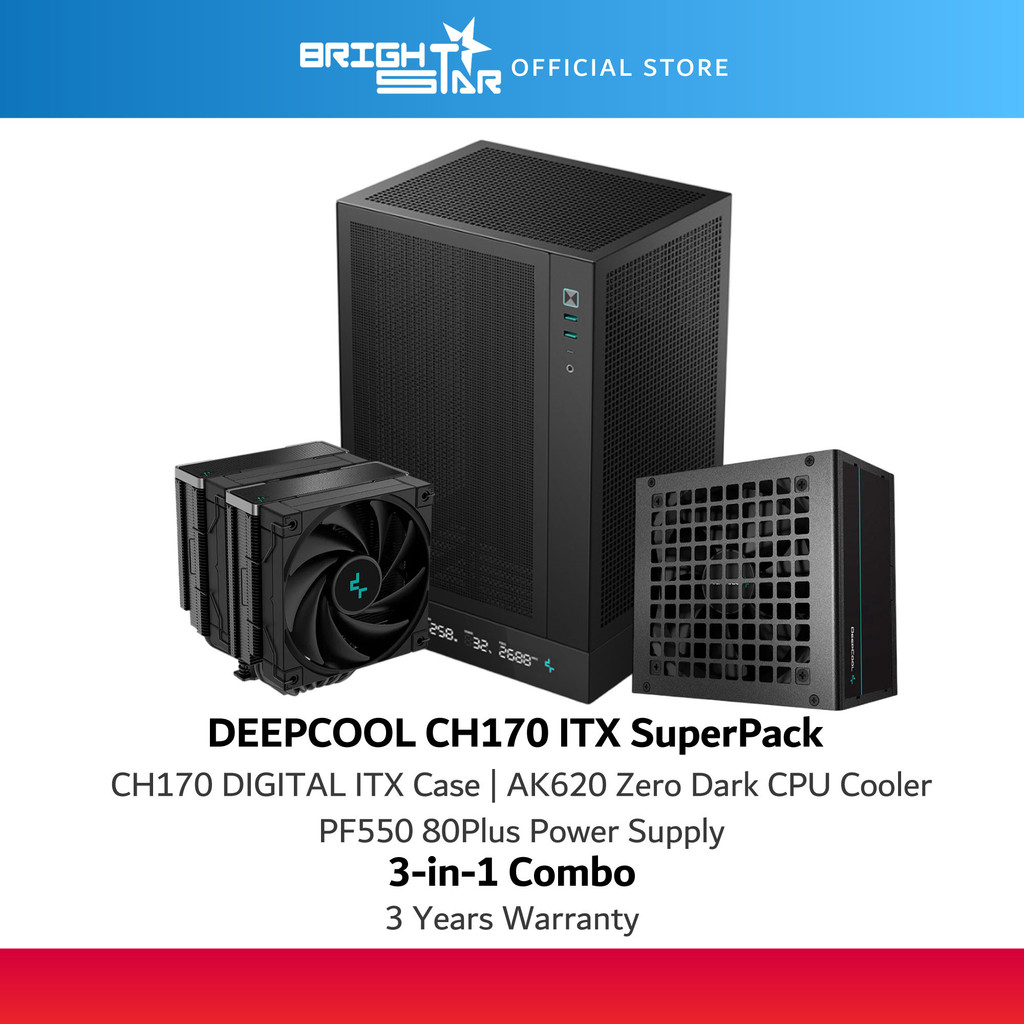 DEEPCOOL CH170 ITX 3 in 1 Case Power Supply CPU Cooler - Black | Shopee Malaysia