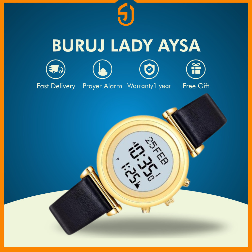 Buruj Lady Aysa- Qiblat Watch Jam Azan Buruj Watch Jam Buruj Jam Kiblat ...