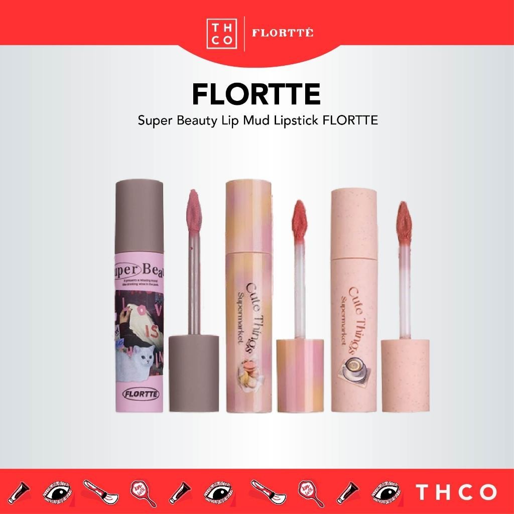 FLORTTE Super Beauty Lip Mud Lipstick FLORTTE 怪美莉亚系列奶糕唇霜 | Shopee Malaysia