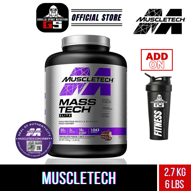 Muscletech Masstech 100% Authentic Mass Elit Mass Gainer Muscle Building Weight Gain Bulking ...