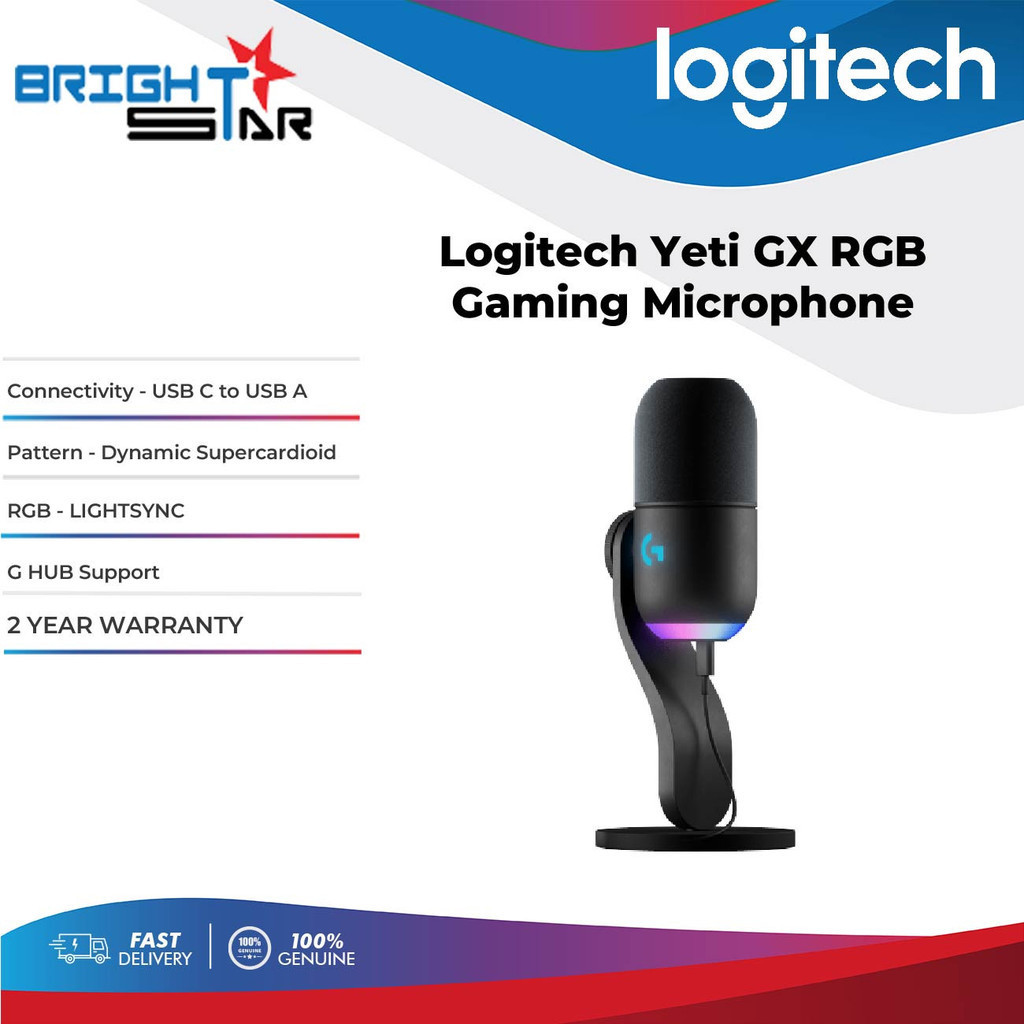 LOGITECH YETI GX RGB Gaming Microphone LIGHTSYNC | Shopee Malaysia