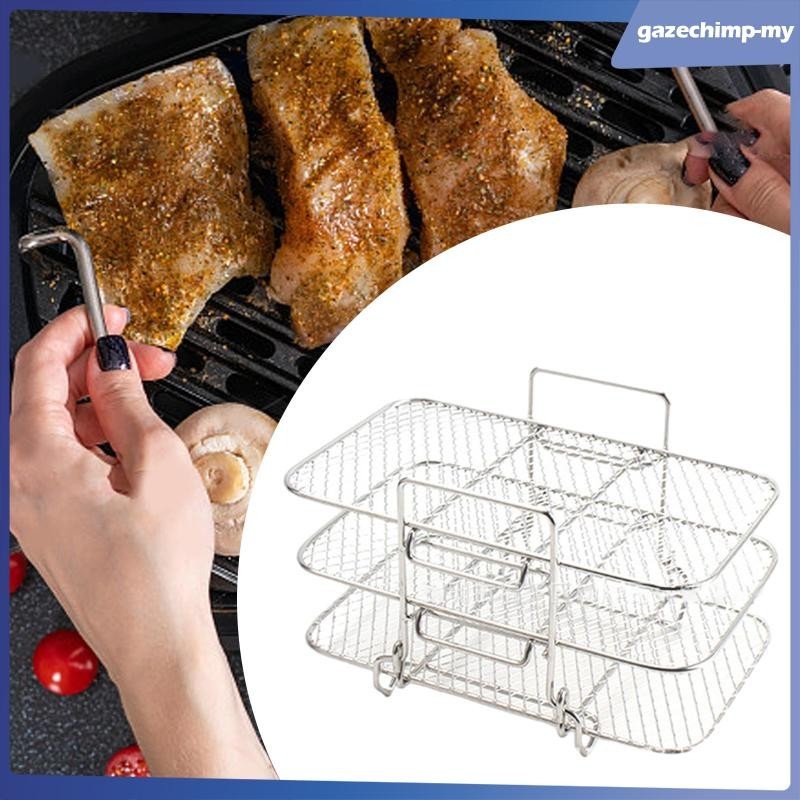 [GazechimpMY] Multi Layer Air Fryer Rack 3 Tier Air Fryer Rack ...