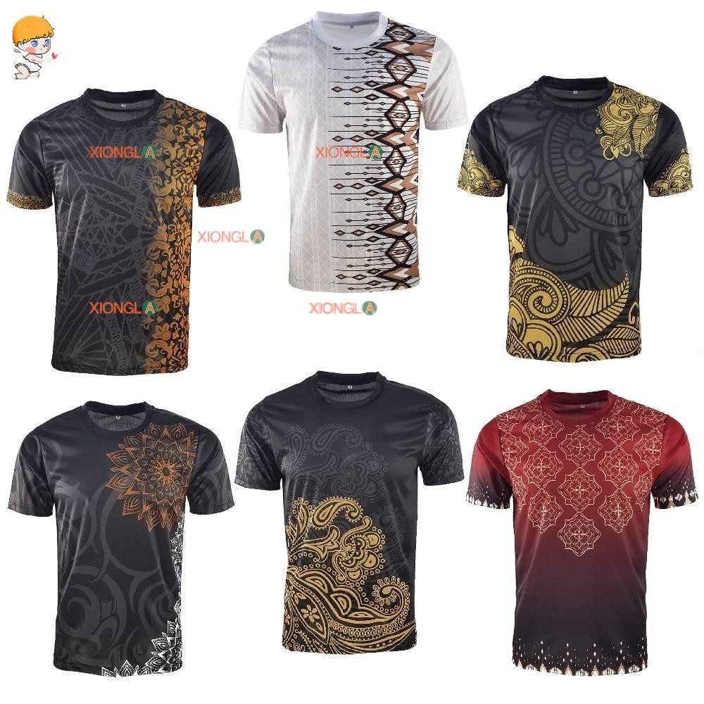 Men T-shirt Batik Design Jersey Material Baju T-shirt Lelaki Jersey ...