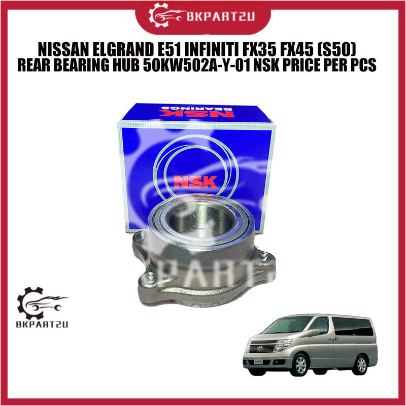 NISSAN ELGRAND E51 INFINITI FX35 FX45 (S50) REAR BEARING HUB 50KW502A-Y ...
