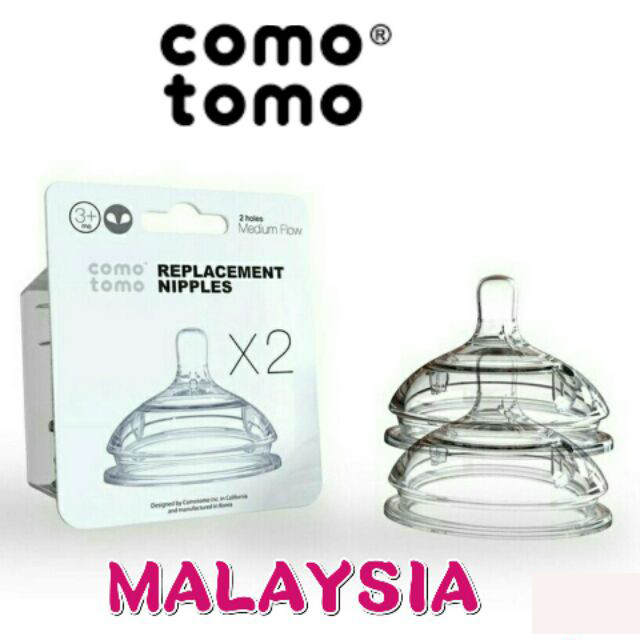 Original Comotomo Nipple Puting Susu 2pcs Teat Pacifier Anti-colic ...