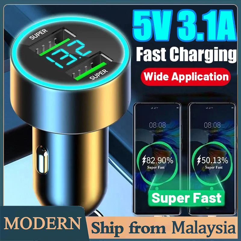 12V-24V Car Usb Port Charger Extension Fast Charging Car Splitter Plug ...