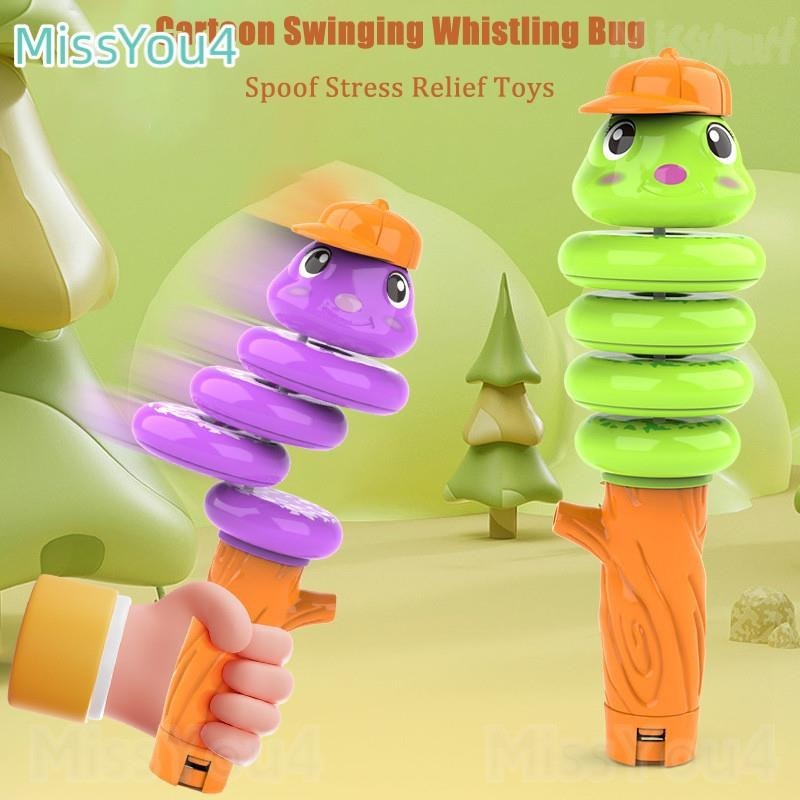 Whistle Twisted Snake Toys Decompression Balance Swing Rotating Worm ...