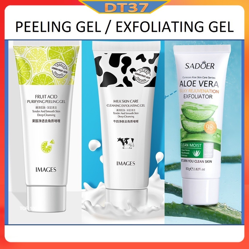 DT37 LEMON / MILK / ALOE VERA Peeling Gel Exfoliating Gel Facial Scrub ...