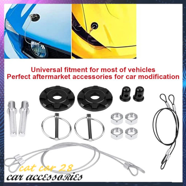 BONNET Hood Pin Cable,Hood Pin Lock,Aluminum Alloy Car Racing Hood Pin ...