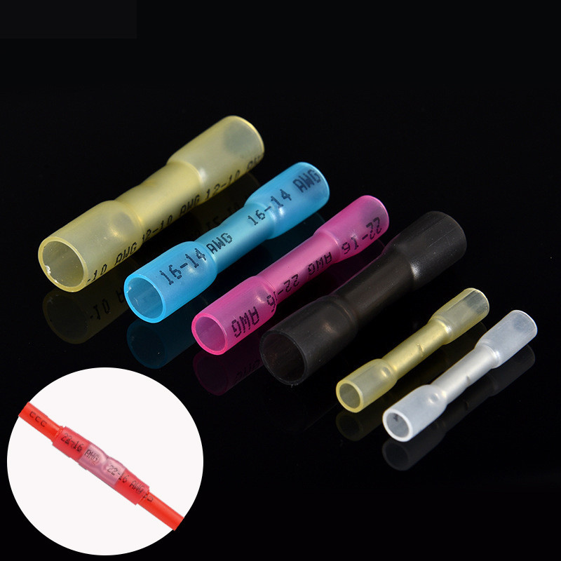 Wire Connection pipe Terminal Heat Shrink Butt Crimp Terminals ...