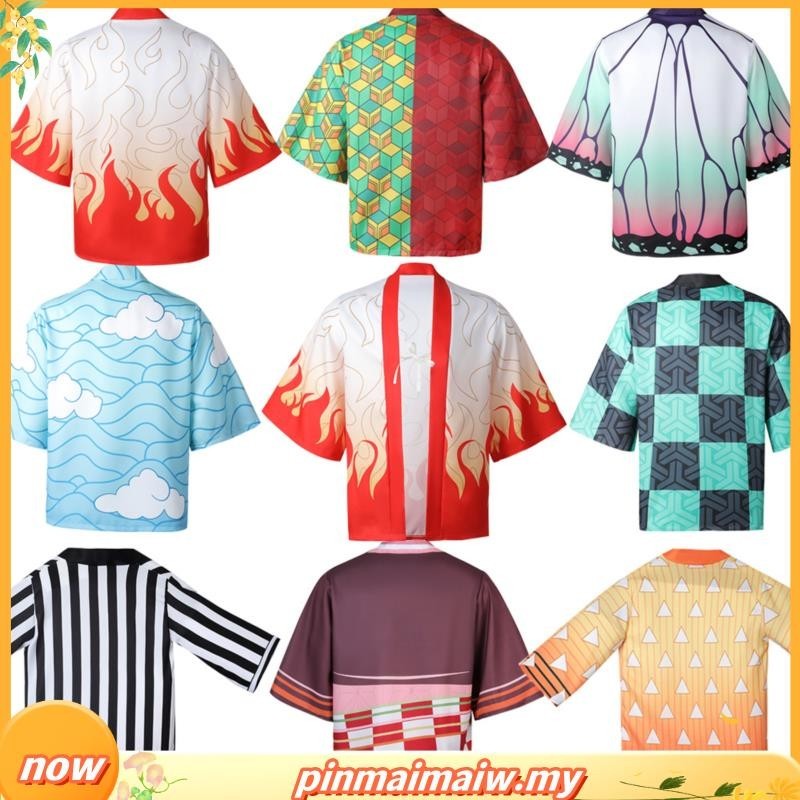Anime costume Haori demon Slayer anime figure kamado tanjiro Japanese ...