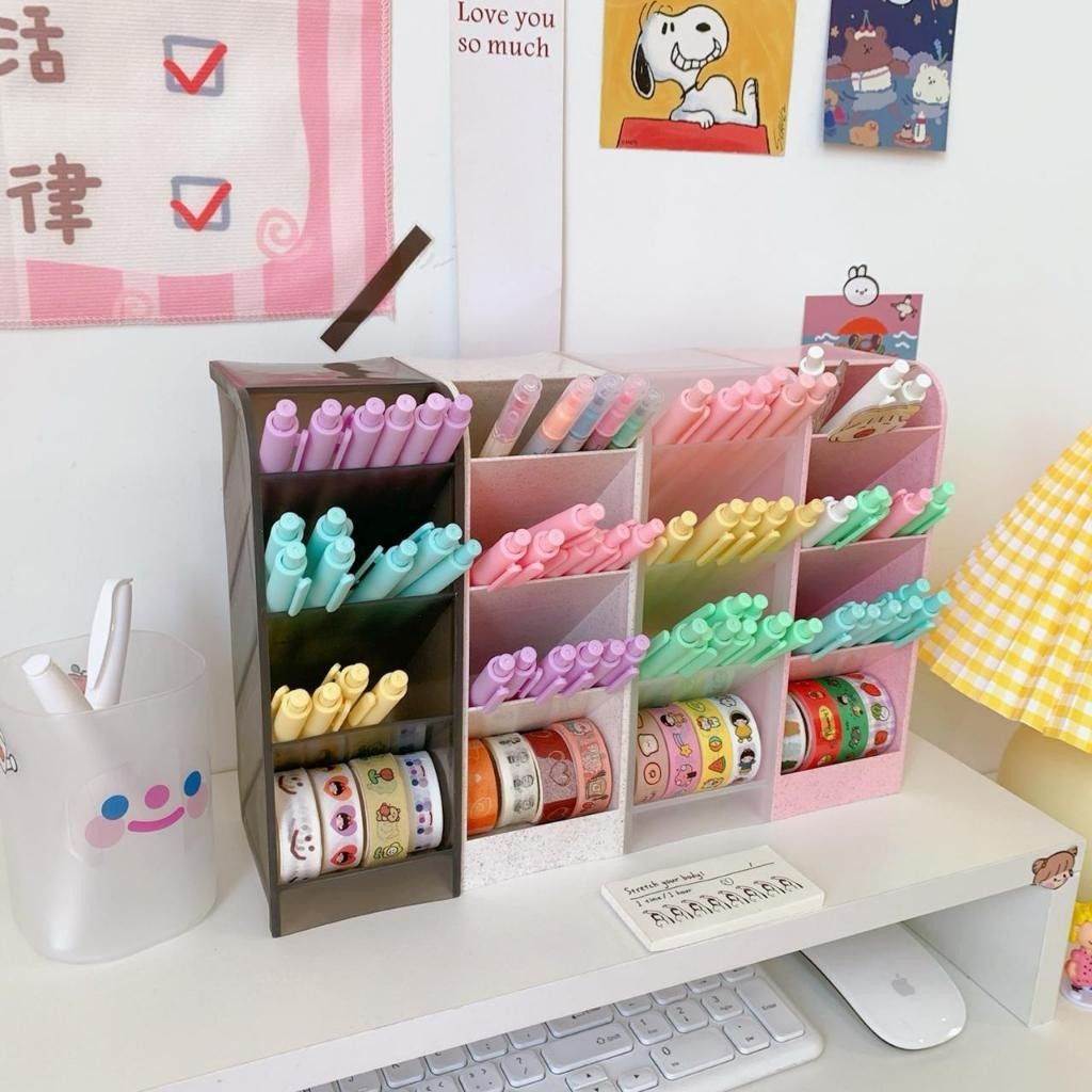 [randomstuff] Pen Rack Stand Up Pen Container 4-level Multifunction ...