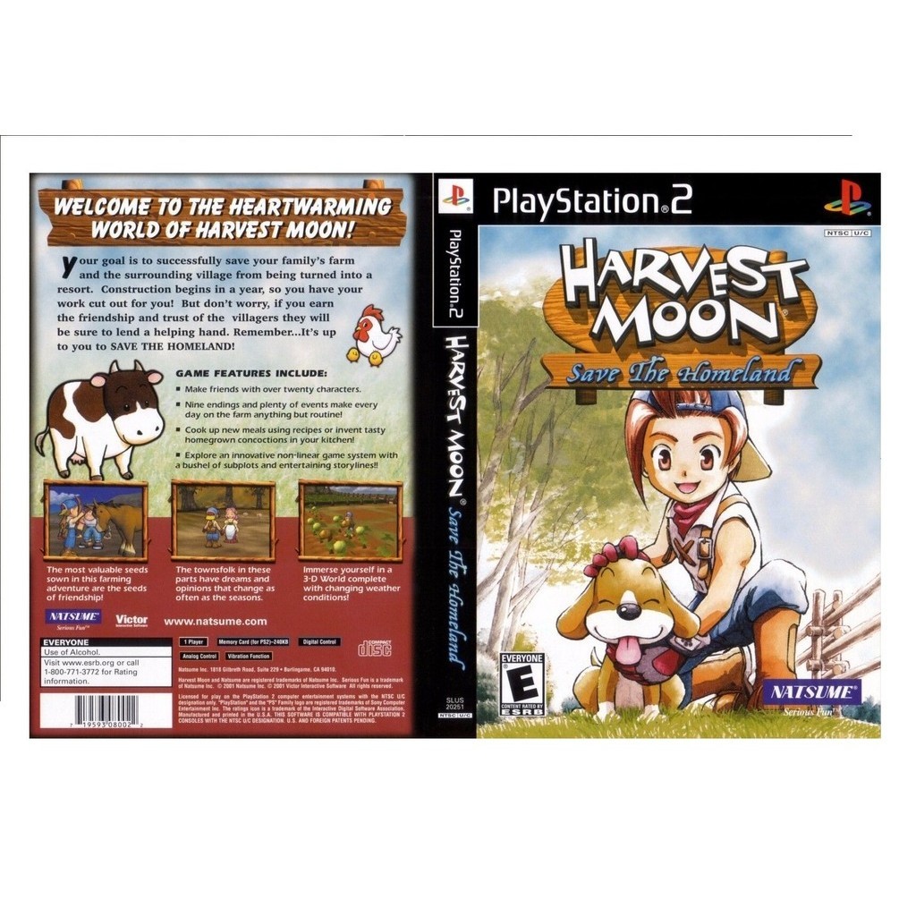 （PS2 Games CD DVD）PS2 Harvest Moon Save The Homeland (CD Game) | Shopee ...