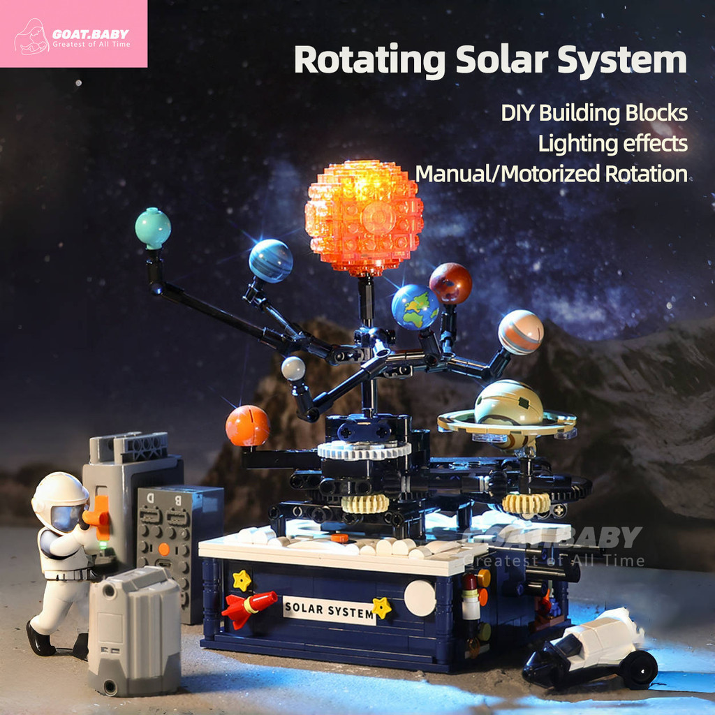 755pcs Rotation Solar System Building Block Set Kids Educational Toys ...