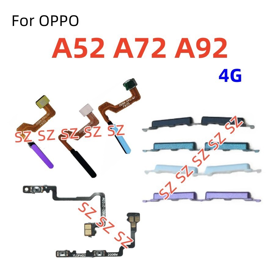 For OPPO A52 A72 A92 4G Back Home Button Fingerprint Scanner Sensor ...