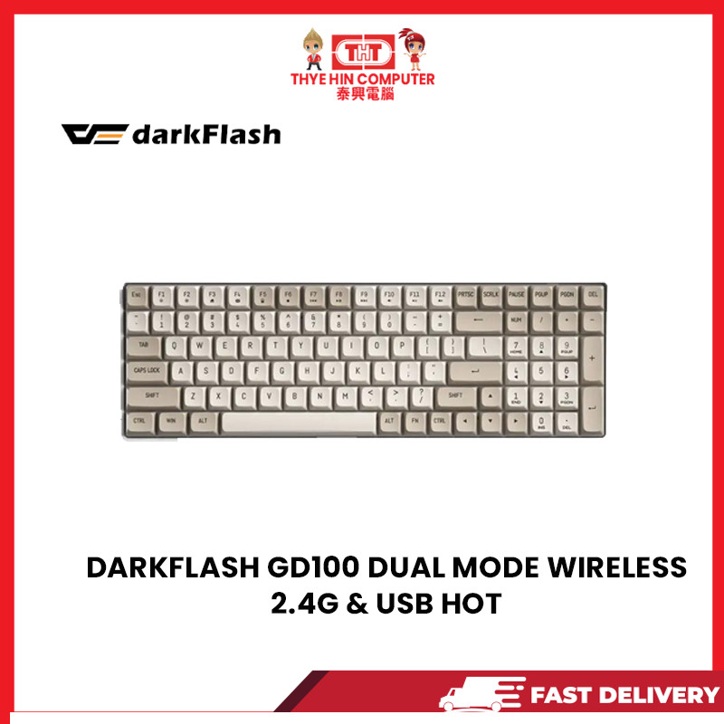 DARKFLASH GD108 DUAL MODE WIRELESS2.4G & USB MECHANICAL KEYBOARD ...