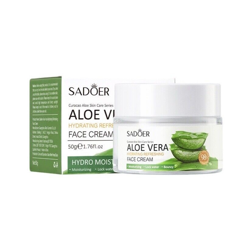SADOER Aloe Vera Hydrating Refreshing Face Cream Moisturizing Refreshing Moisturizing Plant ...