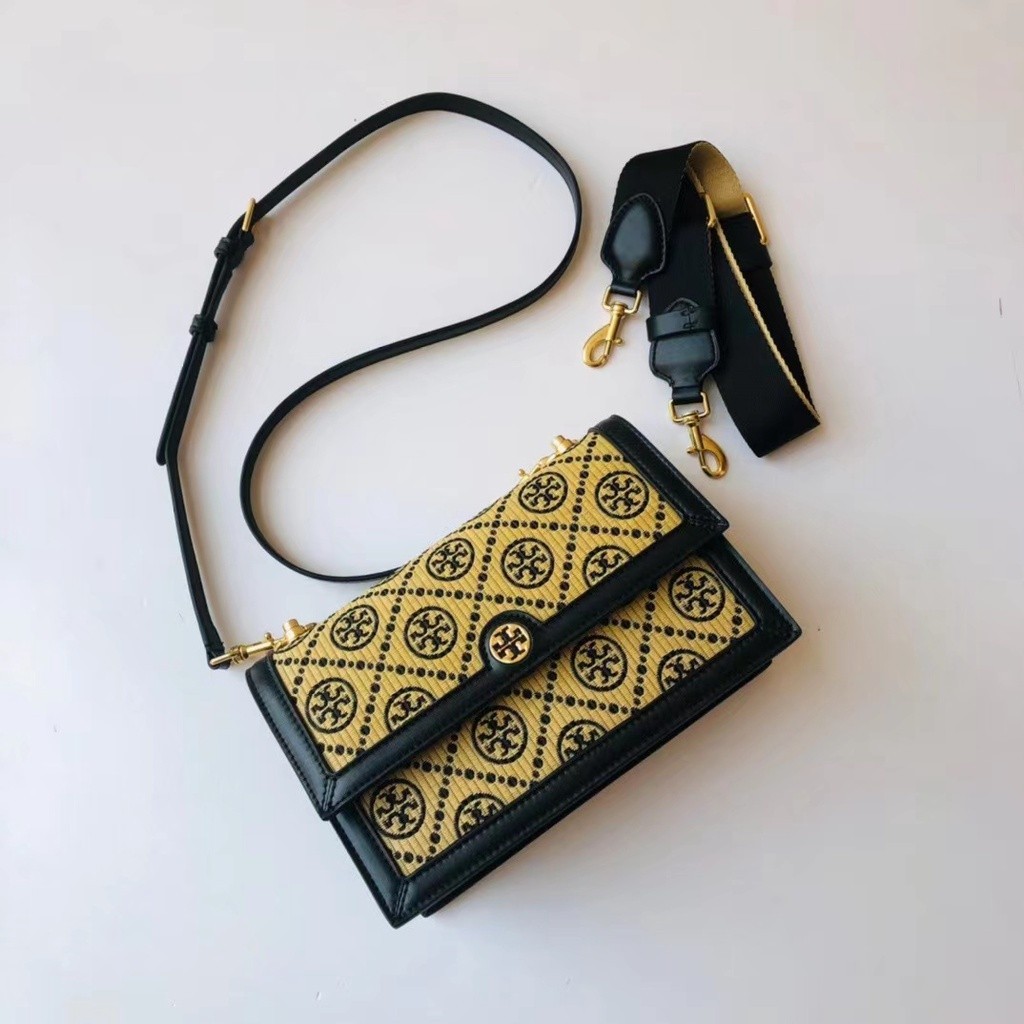 Tory Burch T Monogram Series Signature double T Logo small size Lafite ...