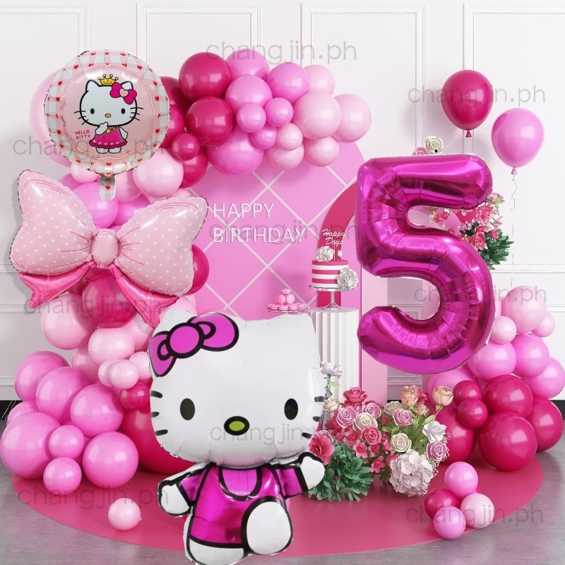 Hello Kitty Garland Arch Kit Foil Balloons girl Birthday Party ...