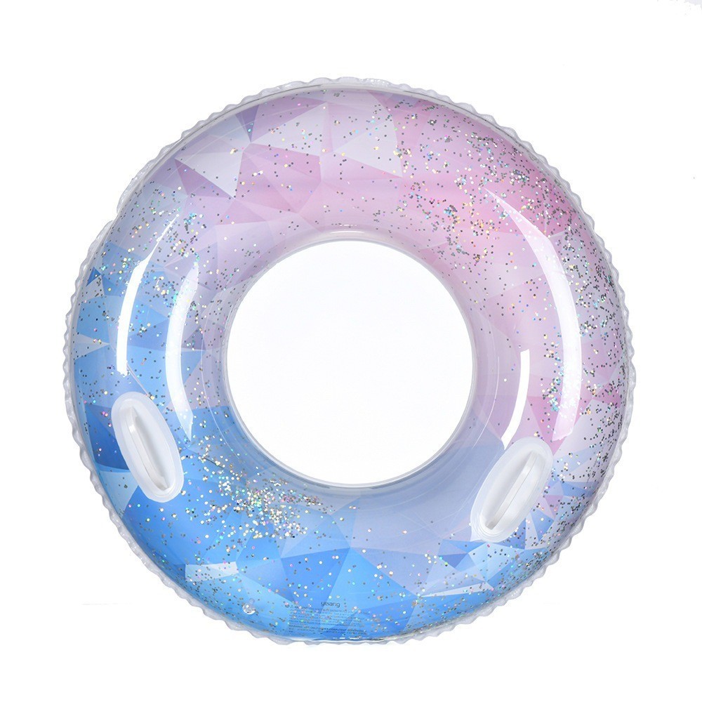 Creative Diamond Circle Swimming Ring Buoy With Thick Inflatable Handle ...