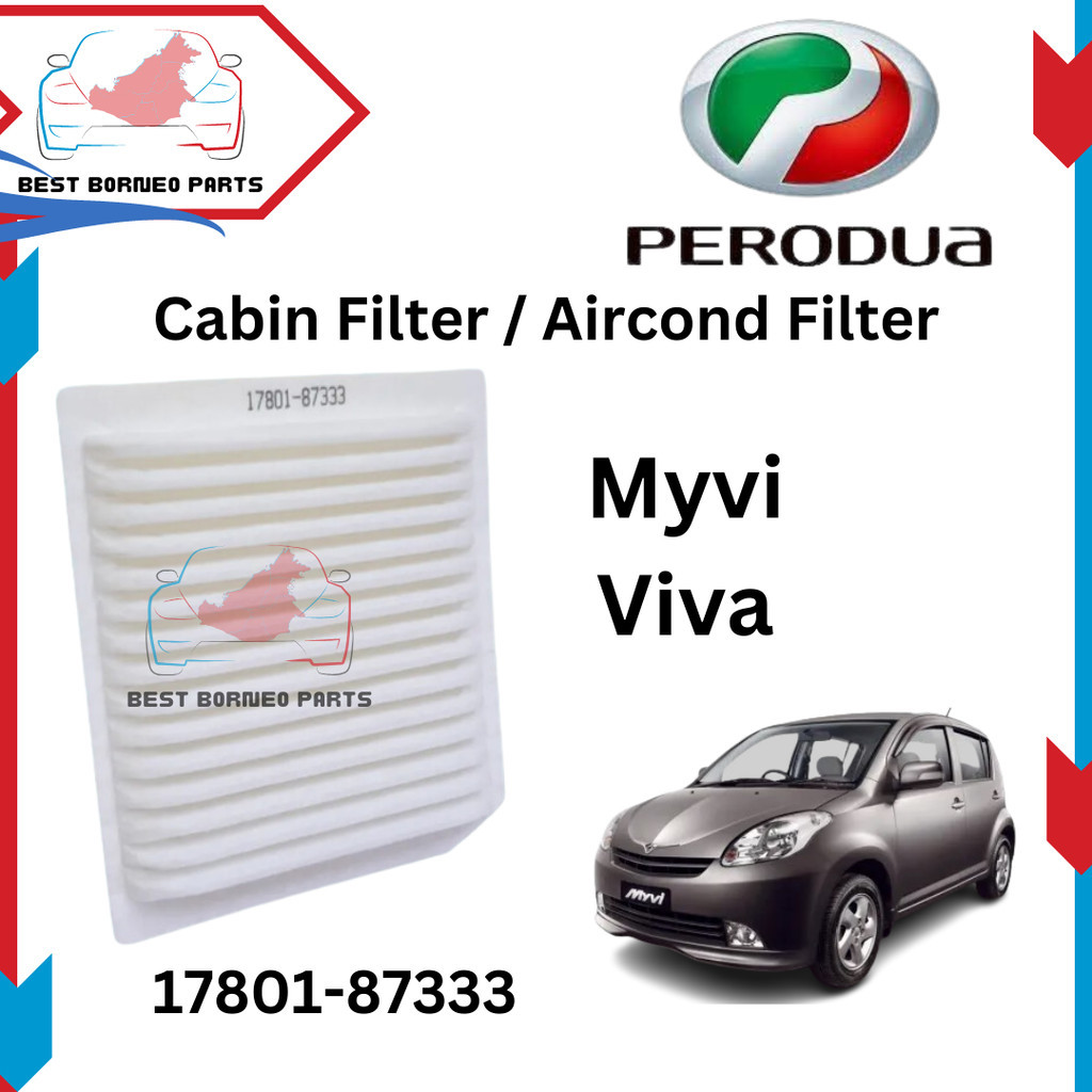 Cabin Filter Aircond Filter Penapis Aircond 17801-87333 PERODUA MYVI ...