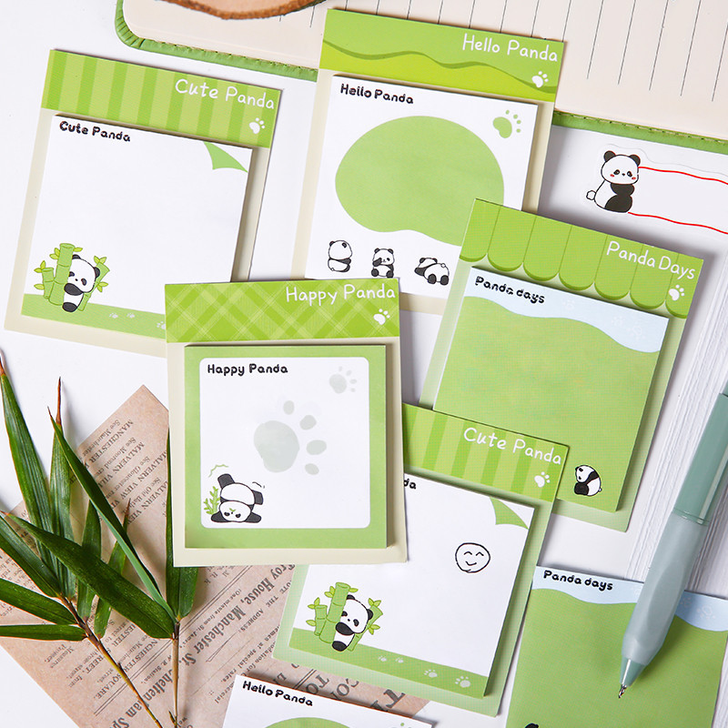 30 Sheets Kawaii Cartoon Panda Series Sticky Notes School Office ...