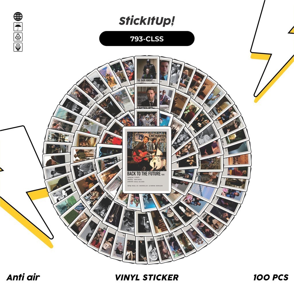 100 Pcs Sticker Pack Classical Movie Polaroid Frame Cute Aesthetic ...