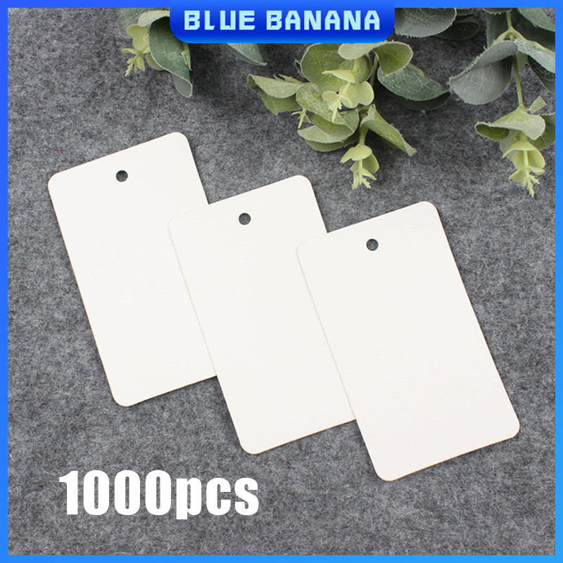 1000pcs 4*9cm White Blank Hang Tags DIY Blank Tag Card Blank Price ...