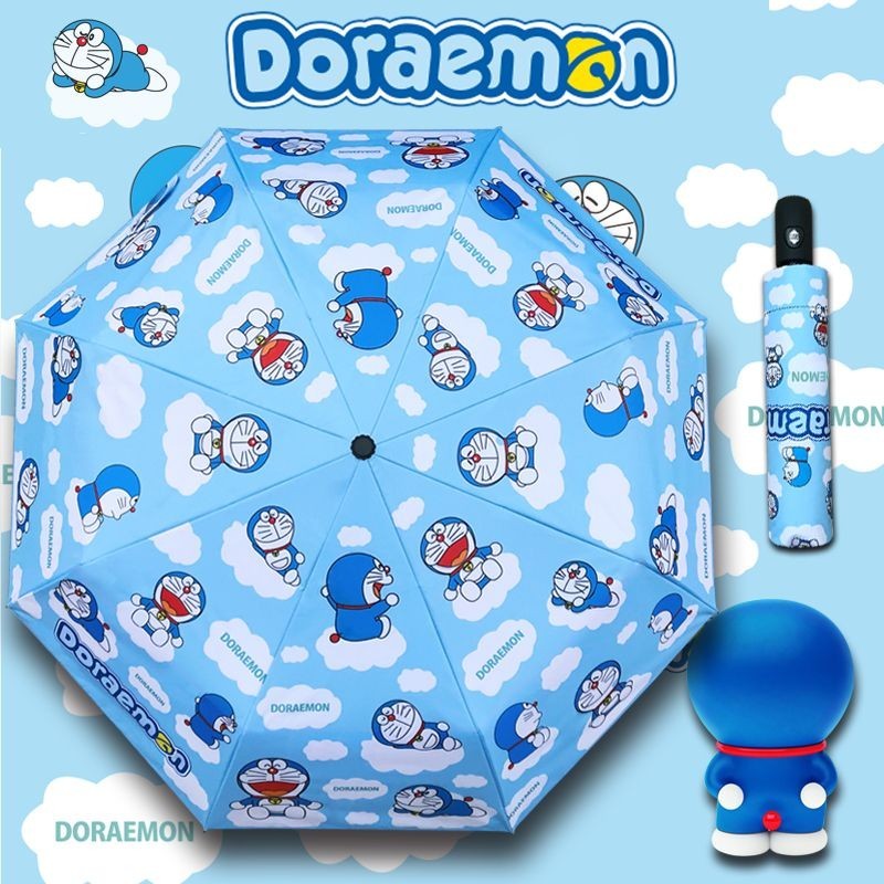 Doraemon 5-fold capsule umbrella for both weather and rain and ...