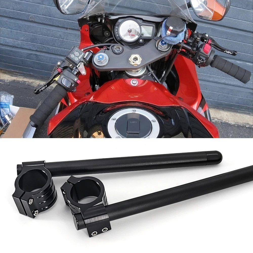 Clip on Ons Fork Riser Handlebar For Suzuki GSX-R 1300 1000 750 600 125 ...
