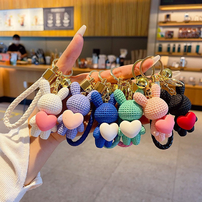 Couple keychain Lovely Runner Bear Keychain With Free Phone Strap Byeon ...