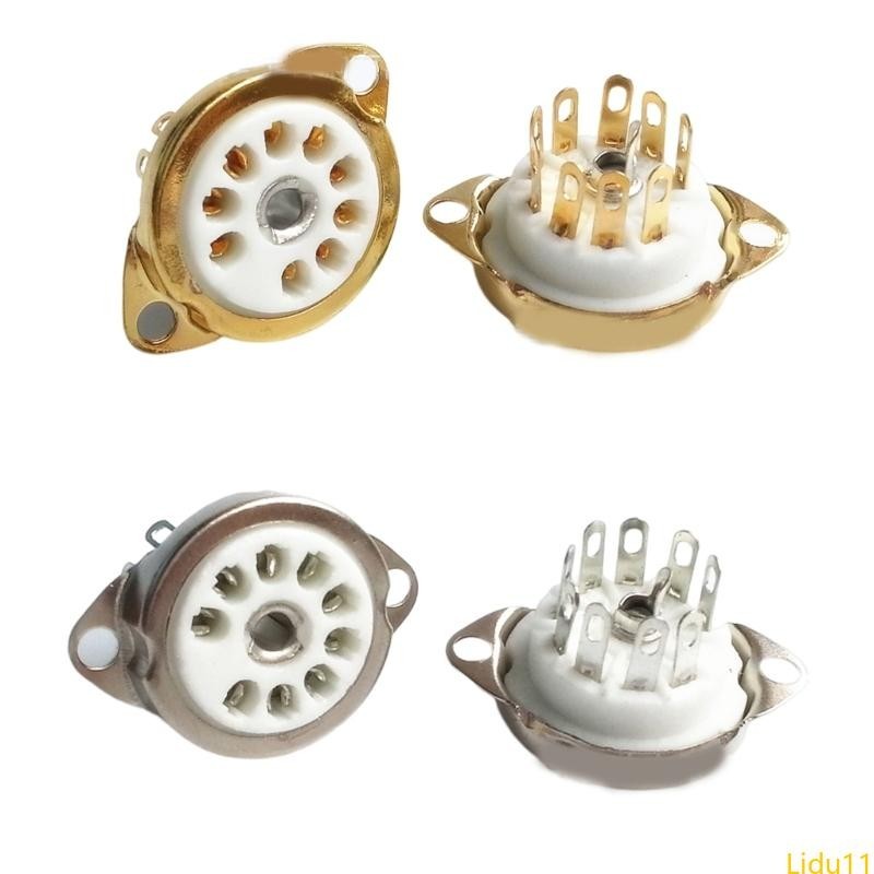 lidu11 5pcs Durable 9PIN Tube Socket for 12AX7 12AT7 12AU7 ECC83 for ...