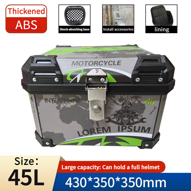 [Free Shipping] 45L Motorcycle Top Case Heavy Duty Aluminum Motorcycle ...
